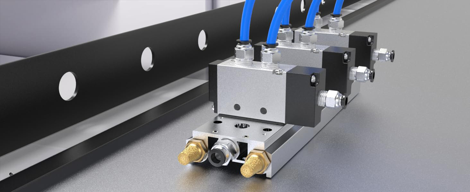 Airtac 4v210 08 Valves Air Exhaust Manifold Pneumatic Base Solenoid ...